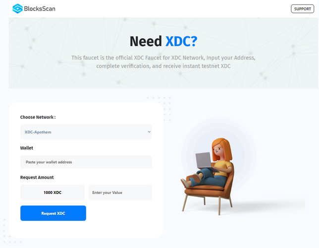 How To Use Blocksscan Faucet 2 0 Developers Forum For Xinfin Xdc Network