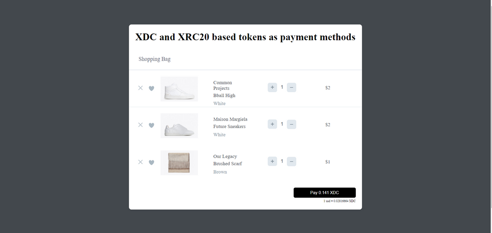 Accept XDC and XRC20 based tokens as payment methods in website or web application with Ease ...