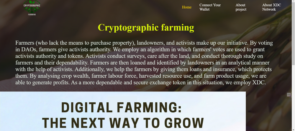 [HackVerse] Cryptographic Farming - An XDC website for farmers - Developers Forum for XinFin XDC ...